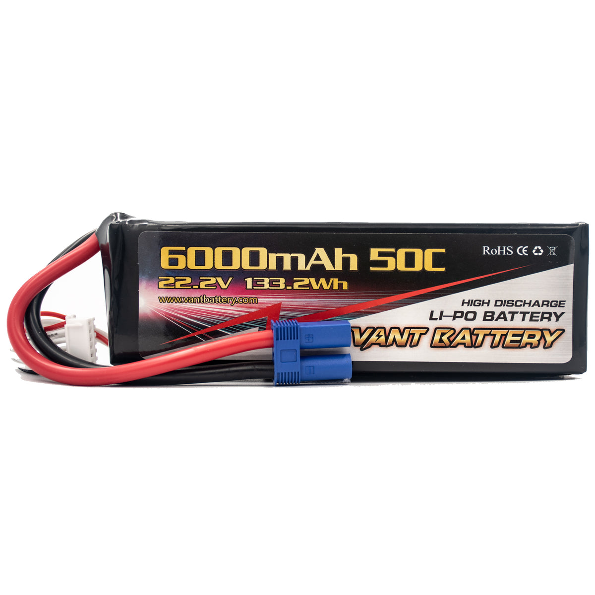 6000mAh 22.2V 50C Lipo w EC5 – RadioControlSports